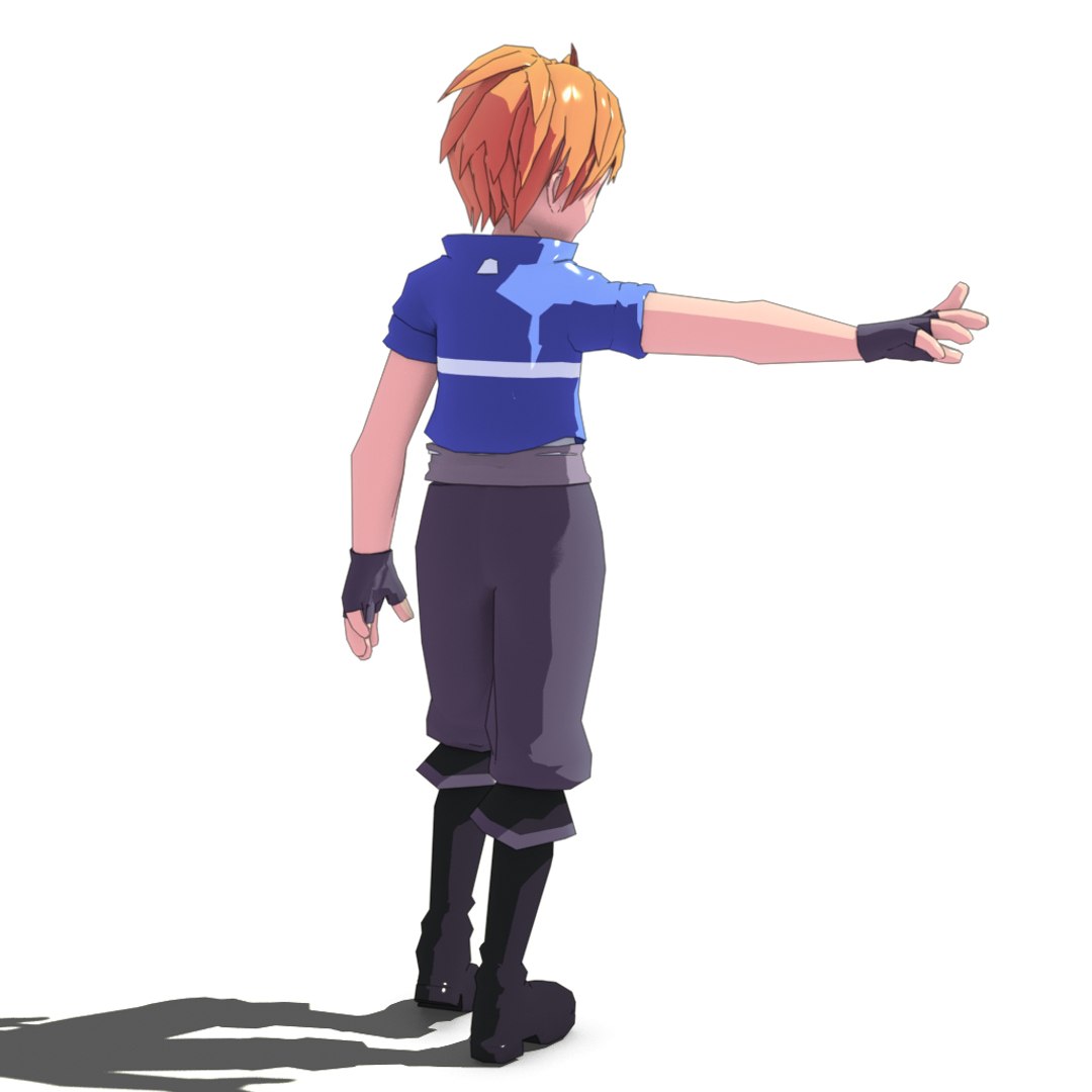 Maya Cartoon Boy Character Toon