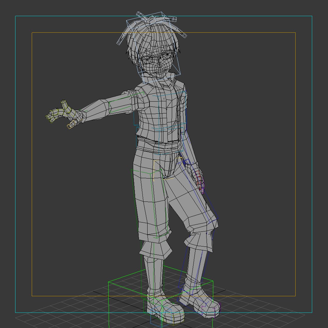 Maya Cartoon Boy Character Toon