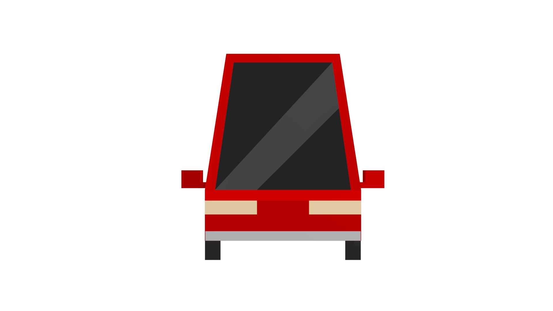 3D Model Cartoon Hatchback Car Low Poly Stylized Hatch Small Compact ...