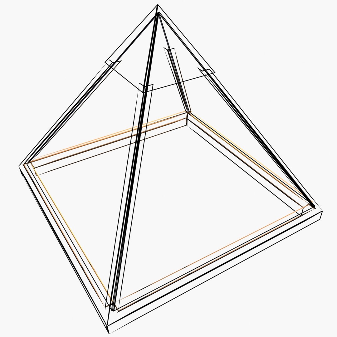 3d Pyramid Roof Model