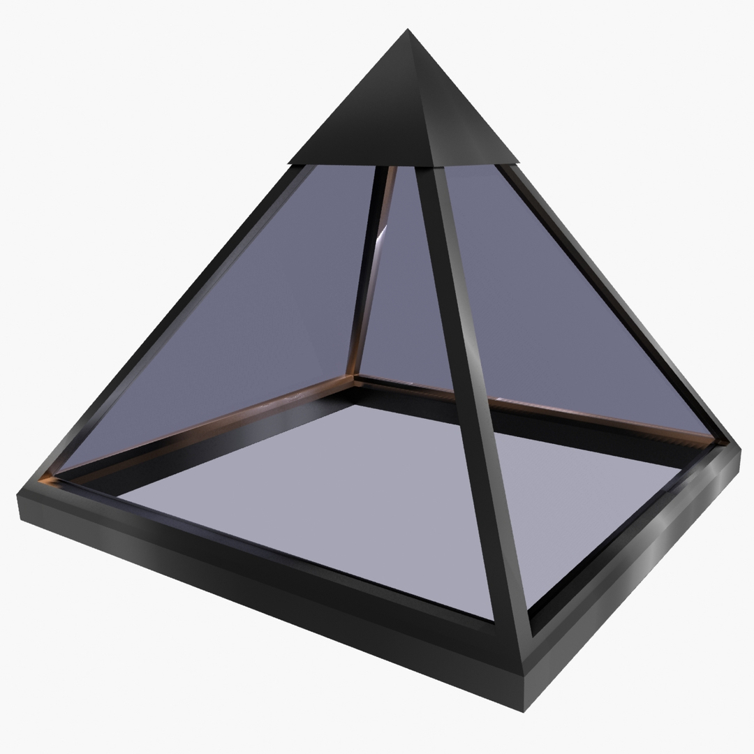 3d pyramid roof model