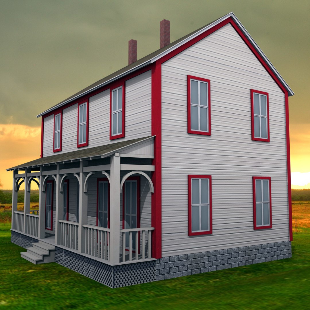 Farmhouse House 3d Model