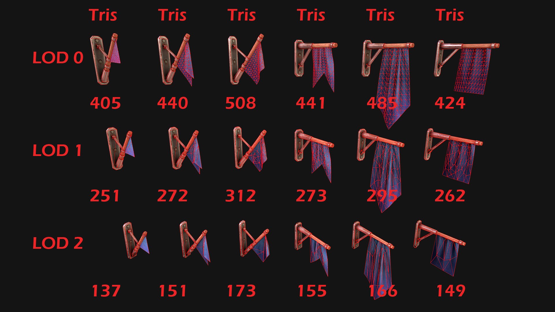 3D Medieval Flags Pack - TurboSquid 2029198