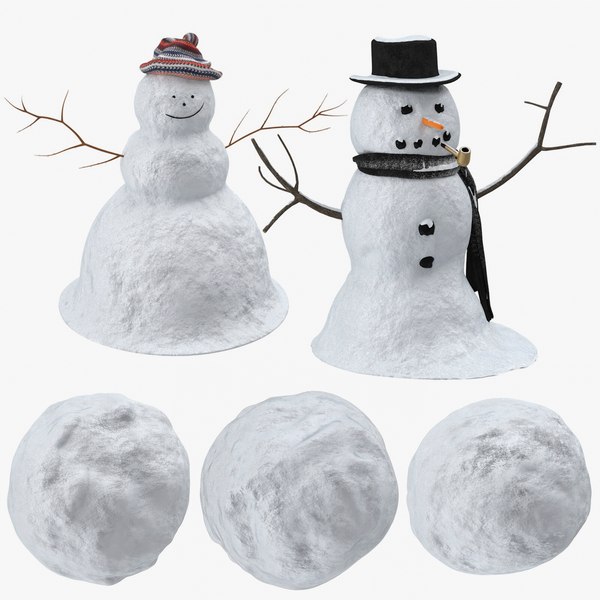 Realistic snowman pbr model - TurboSquid 1230380