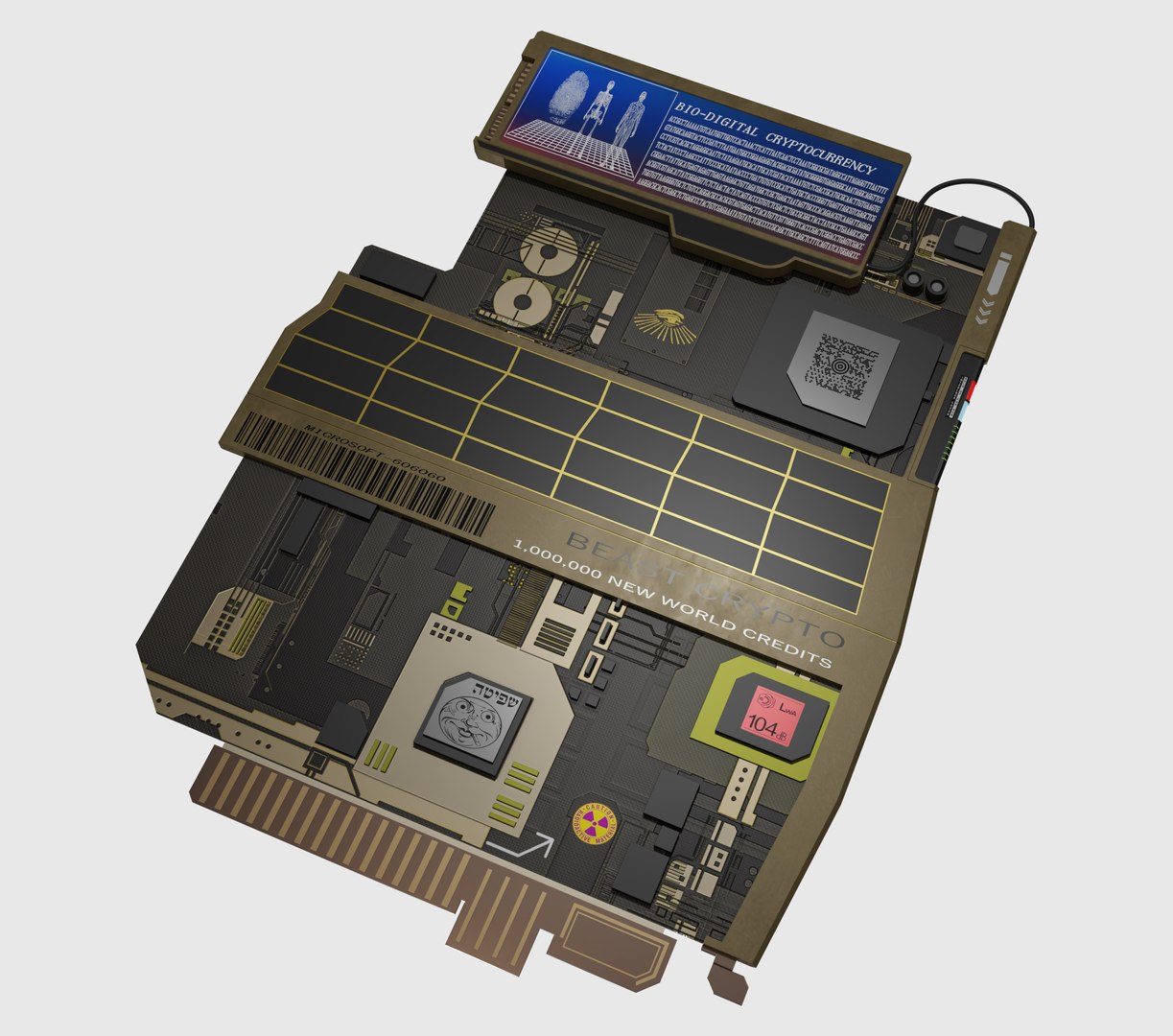 3D Bio-digital Crypto Ledger Model - TurboSquid 1795617
