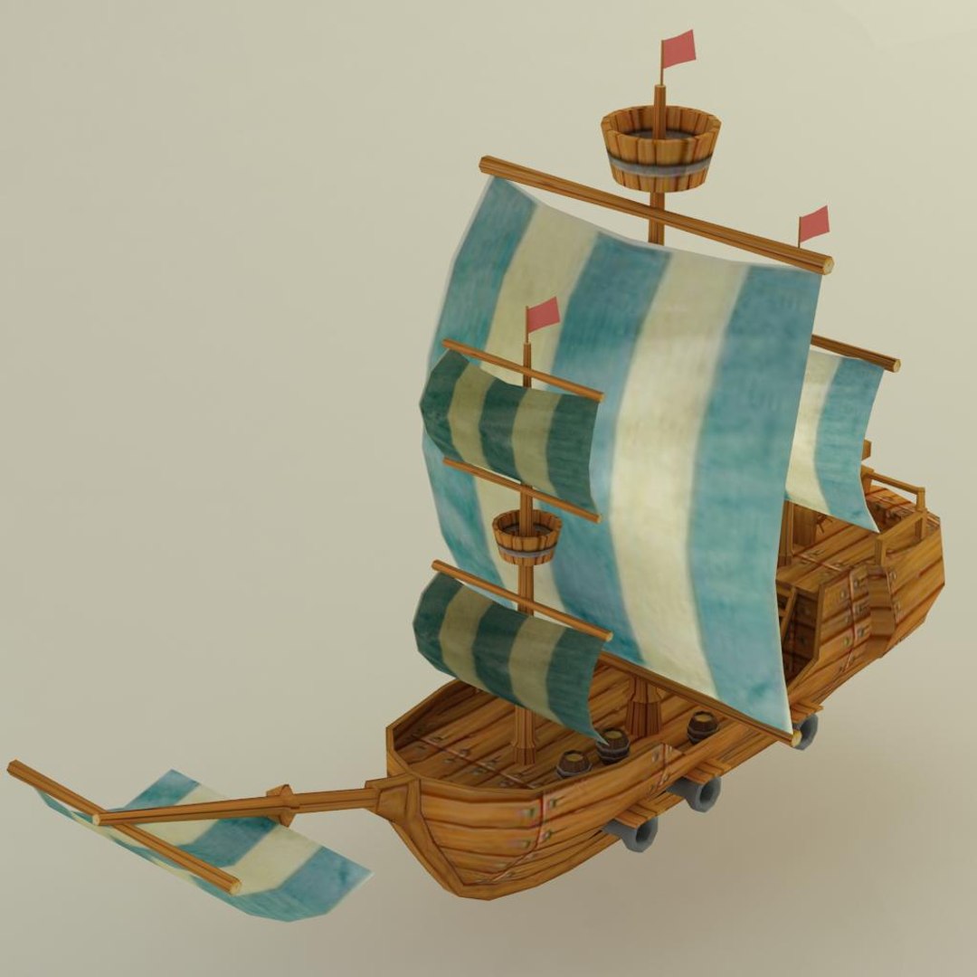 Ship Collada Dae 3d Model