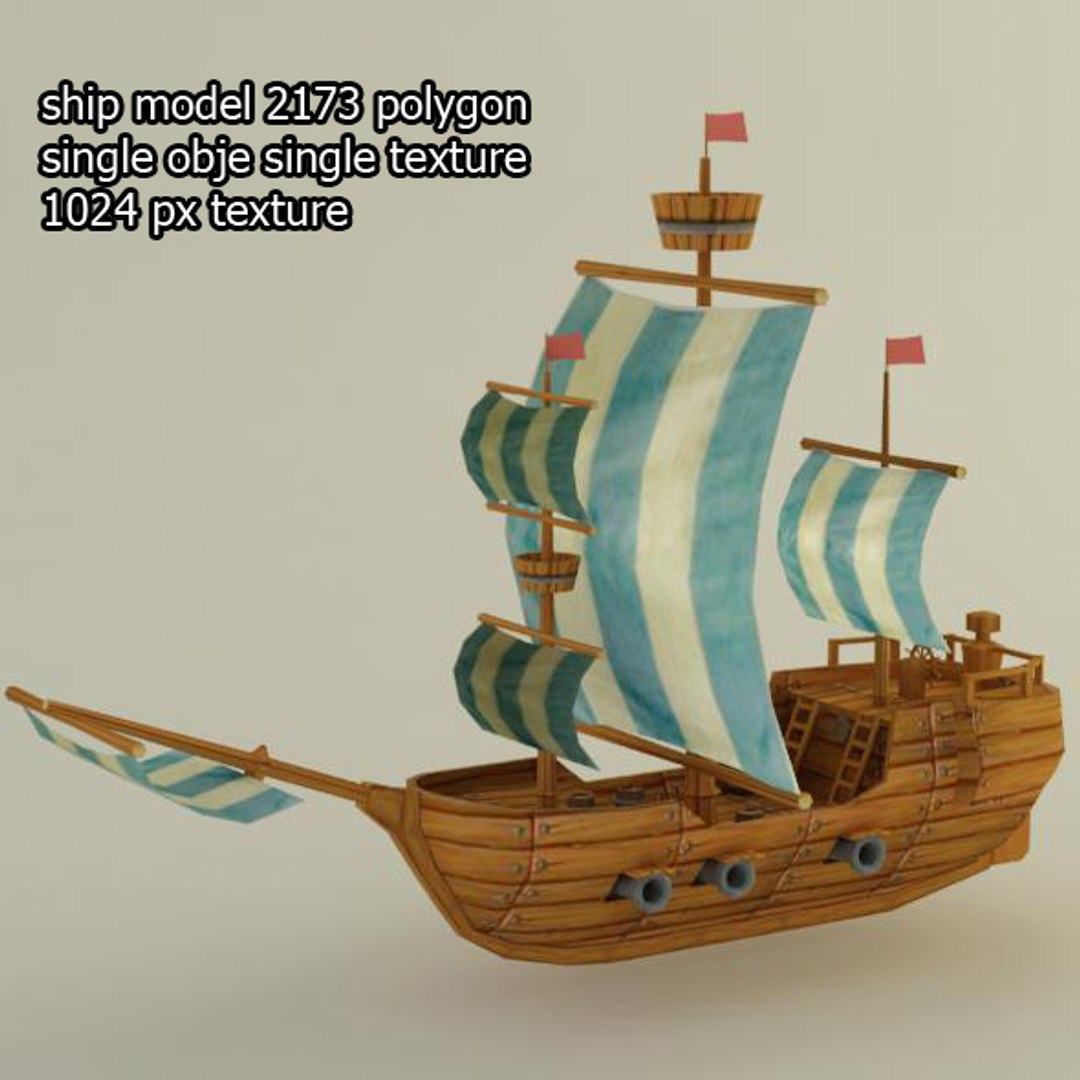 Ship Collada Dae 3d Model