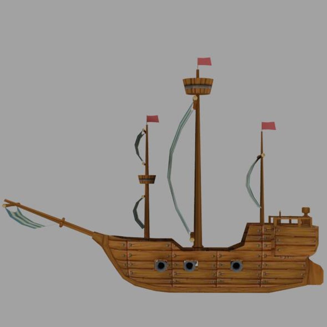 Ship Collada Dae 3d Model