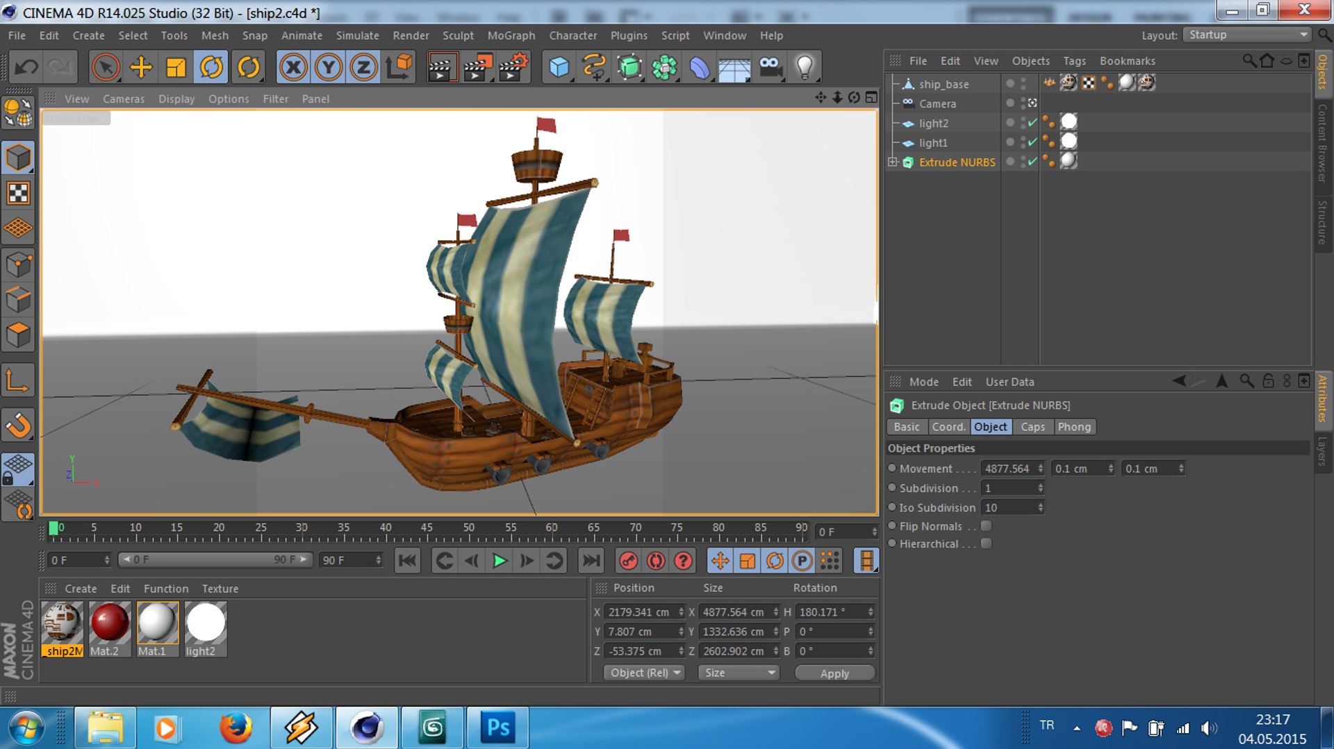 Ship Collada Dae 3d Model