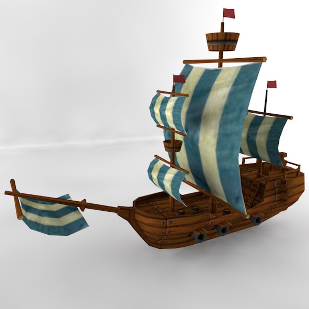 Ship Collada Dae 3d Model