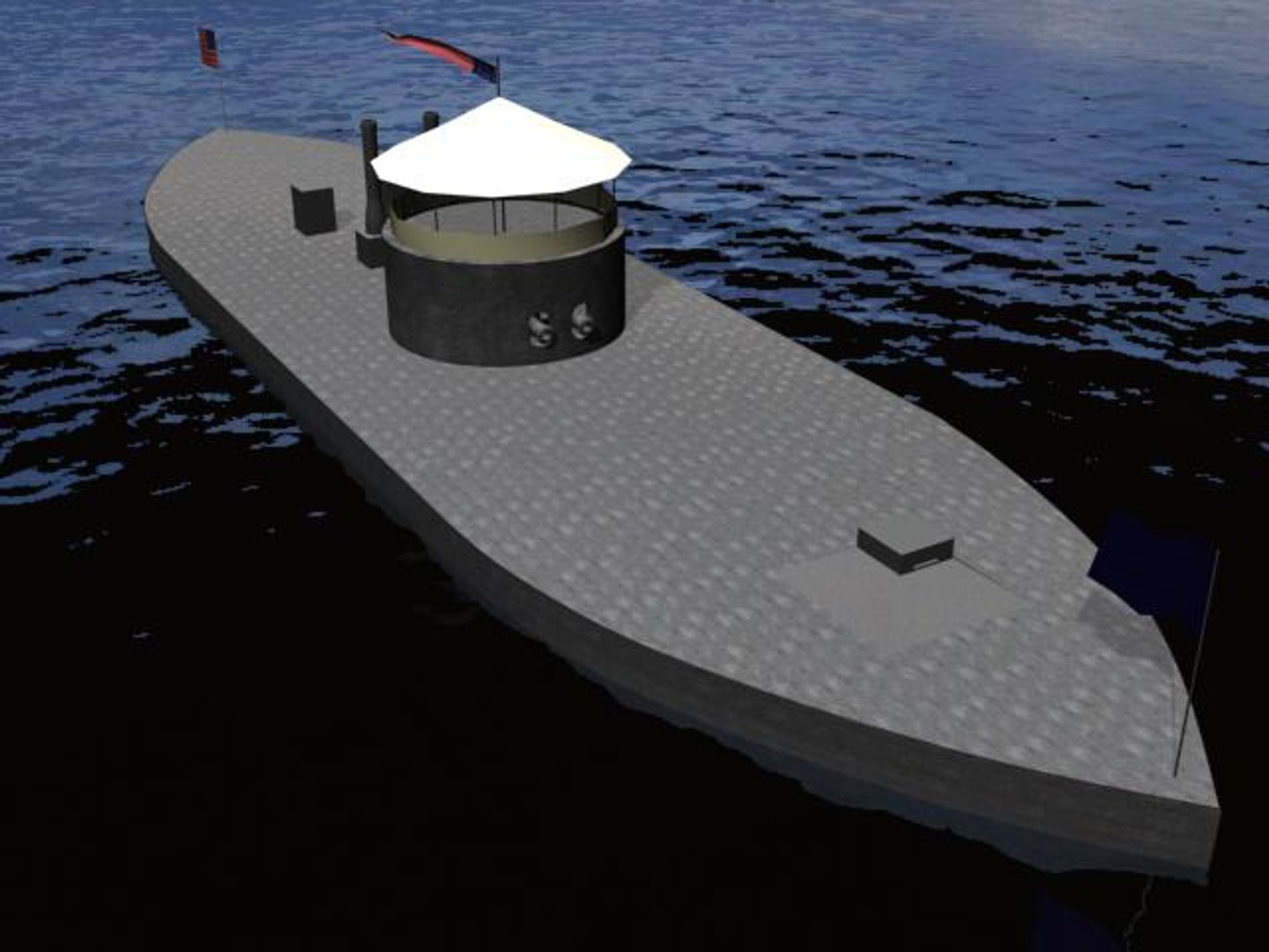 3d Model Uss Monitor