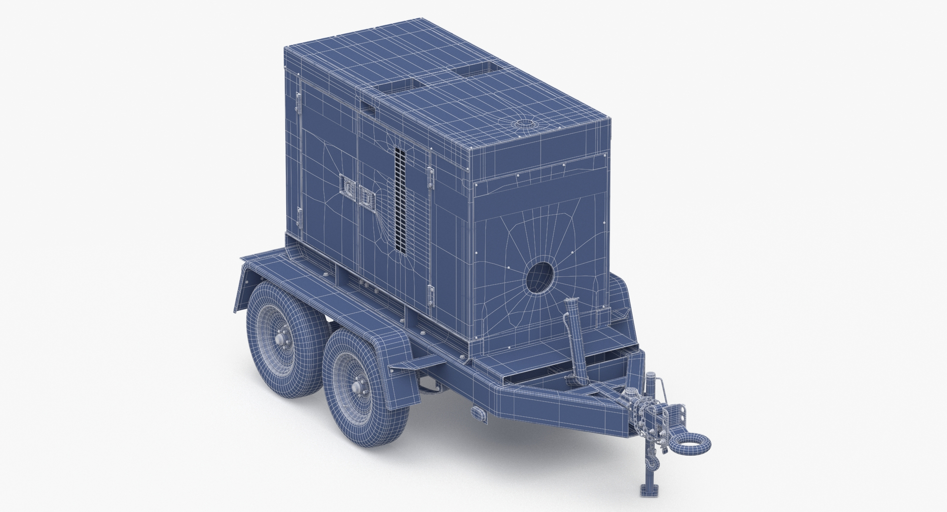 Generator Trailer Clean and Dirty 3D model - TurboSquid 1870660