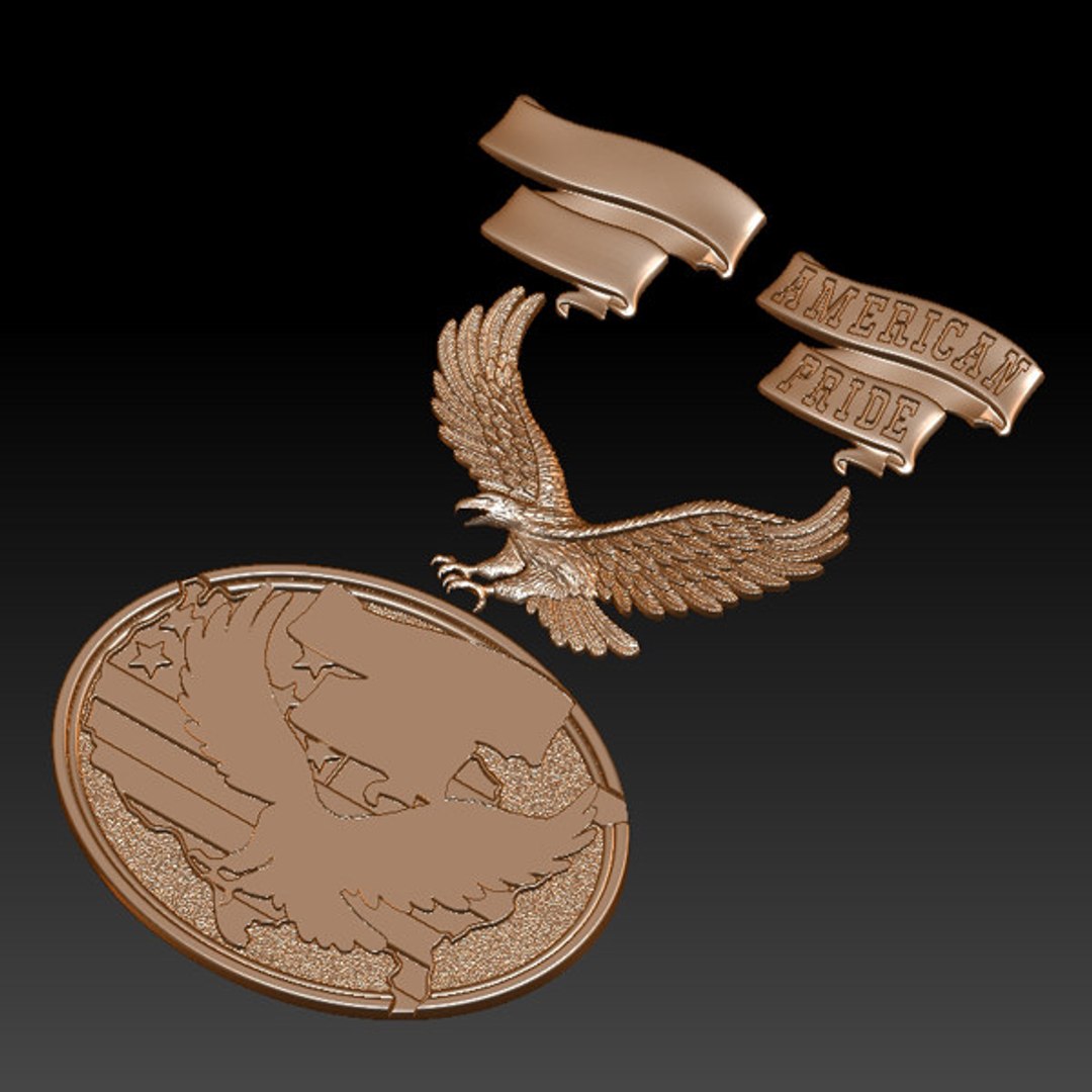 3d Model American Eagle Relief