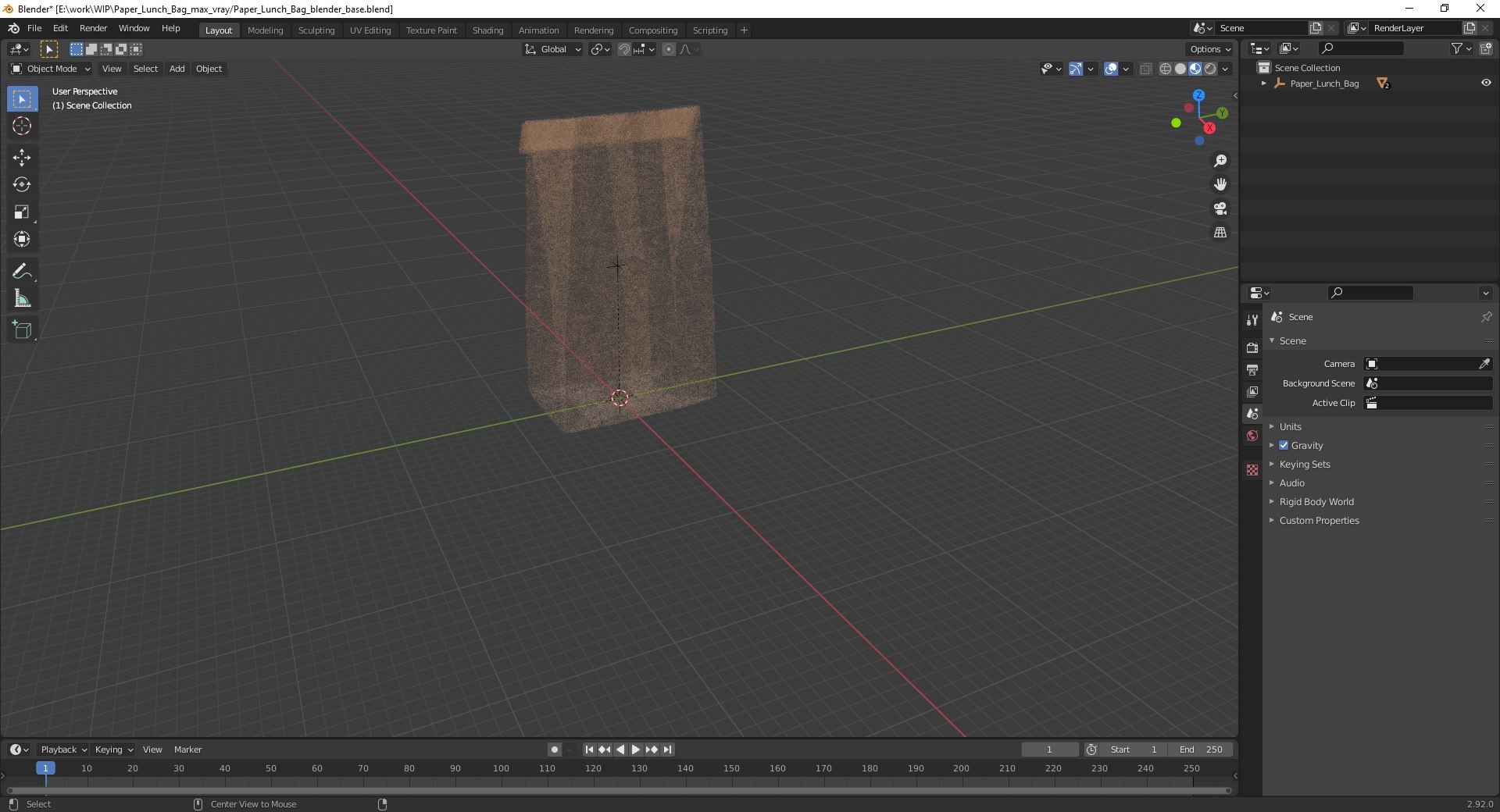 Paper Lunch Bag 3D Model - TurboSquid 2221968