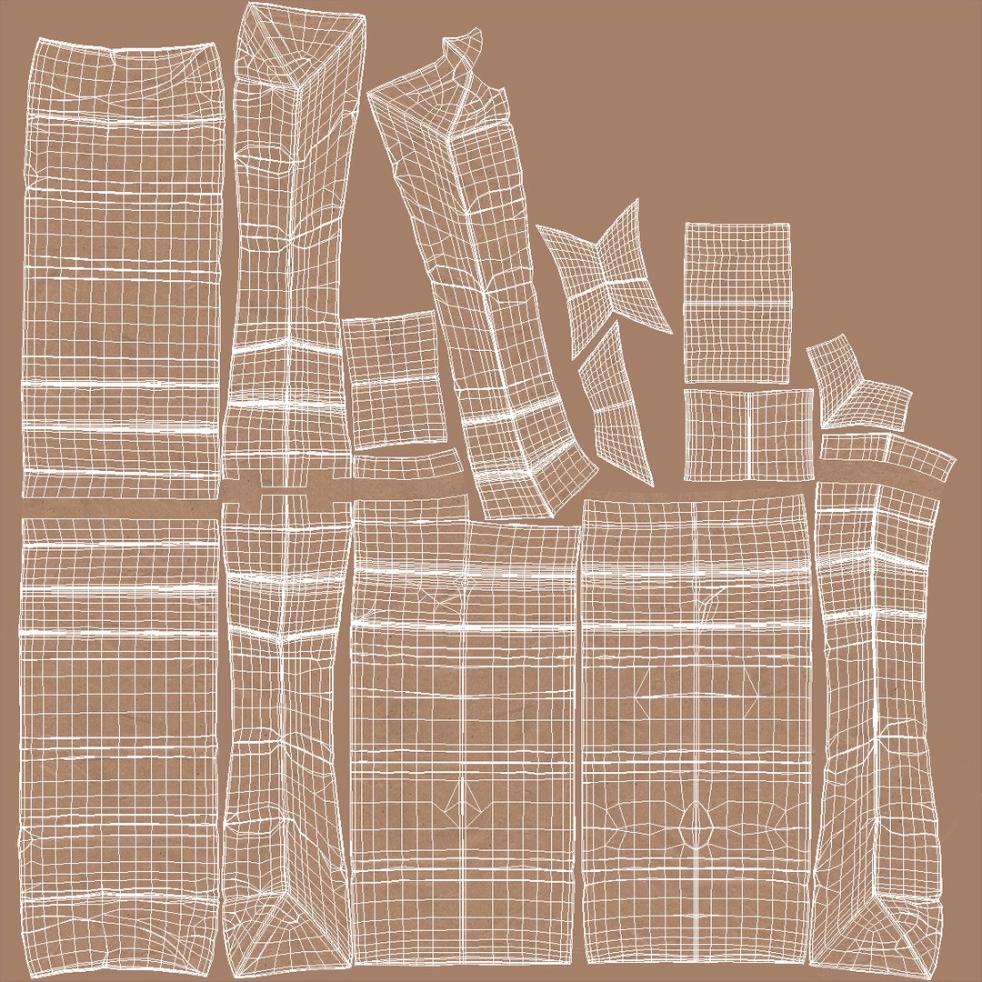 Paper Lunch Bag 3D Model - TurboSquid 2221968