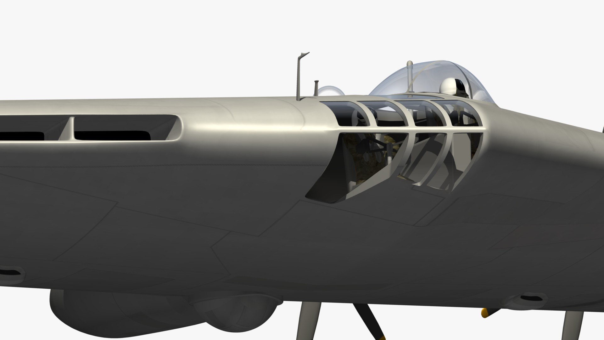 Northrop Flying Wing Bomber 3d Model