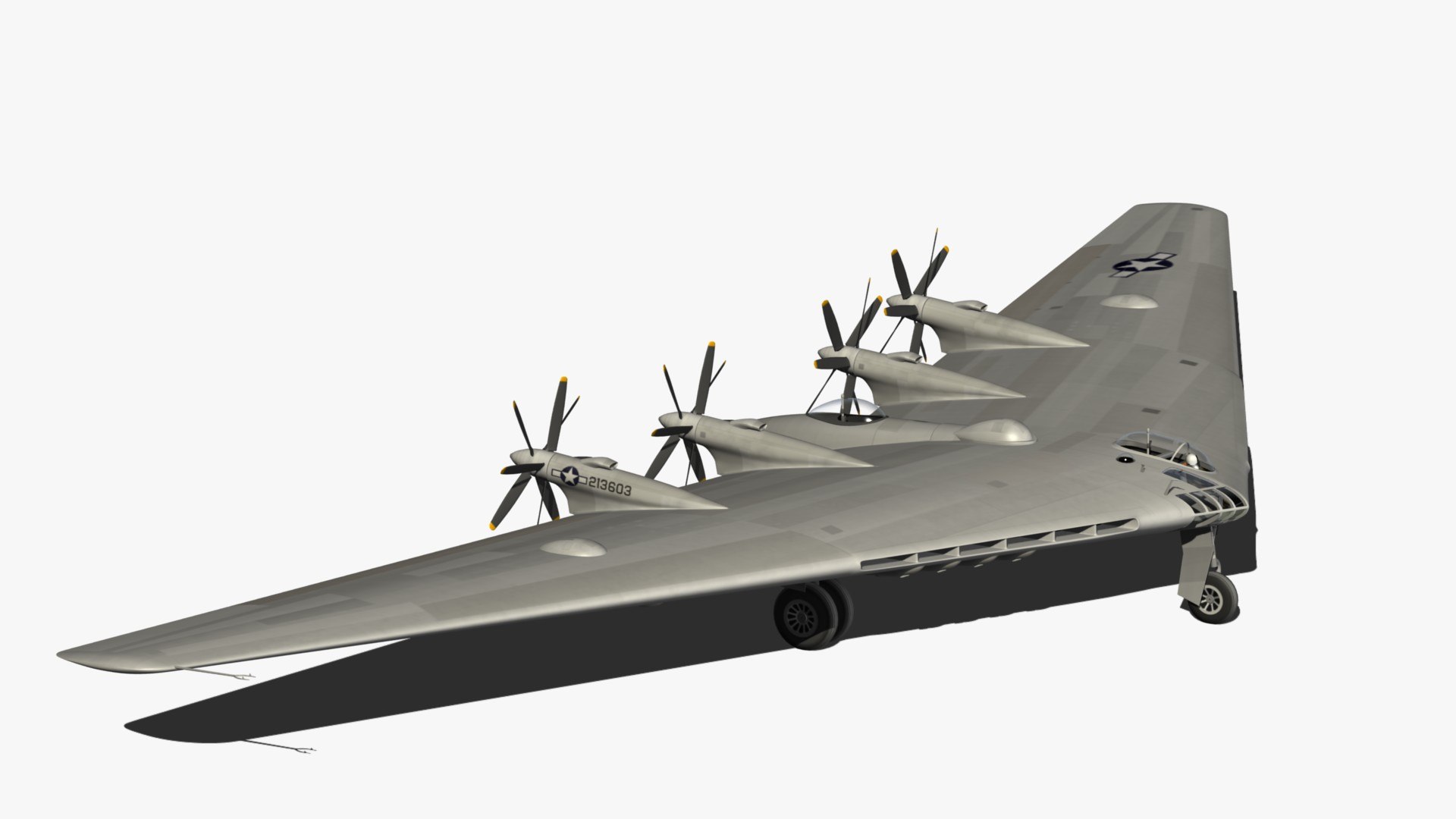 Northrop Flying Wing Bomber 3d Model