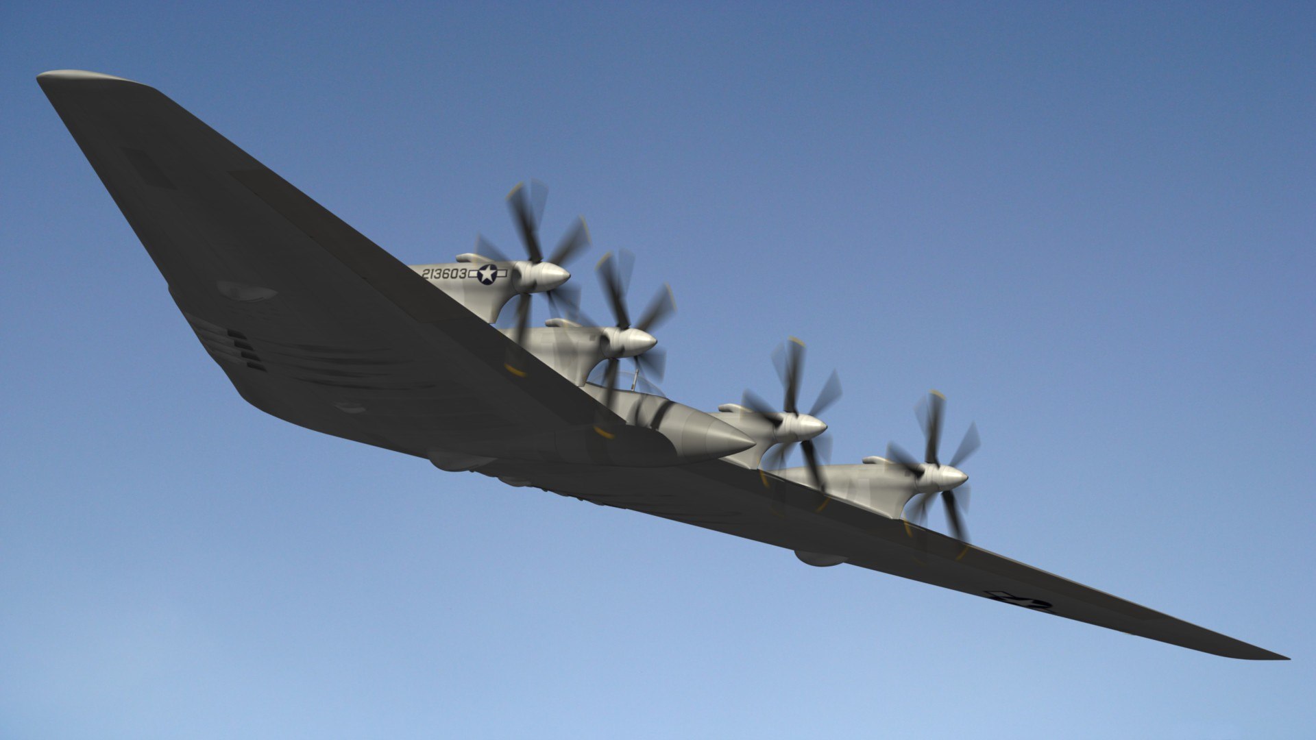 Northrop Flying Wing Bomber 3d Model