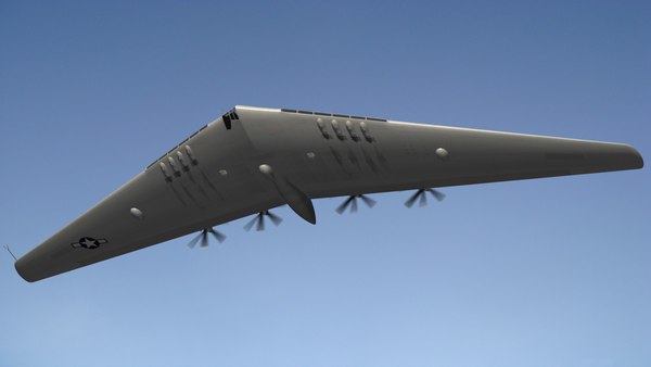 northrop flying wing bomber 3d model