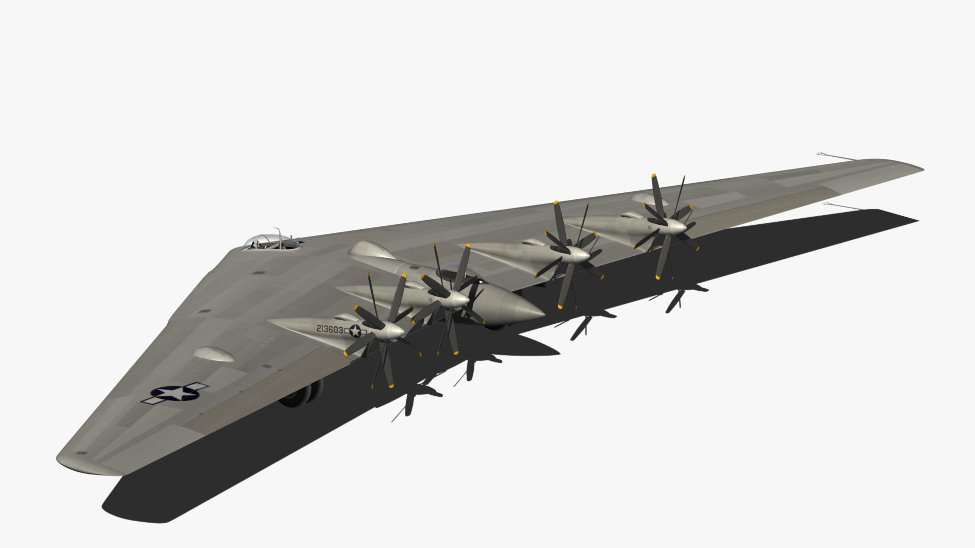 Northrop Flying Wing Bomber 3d Model