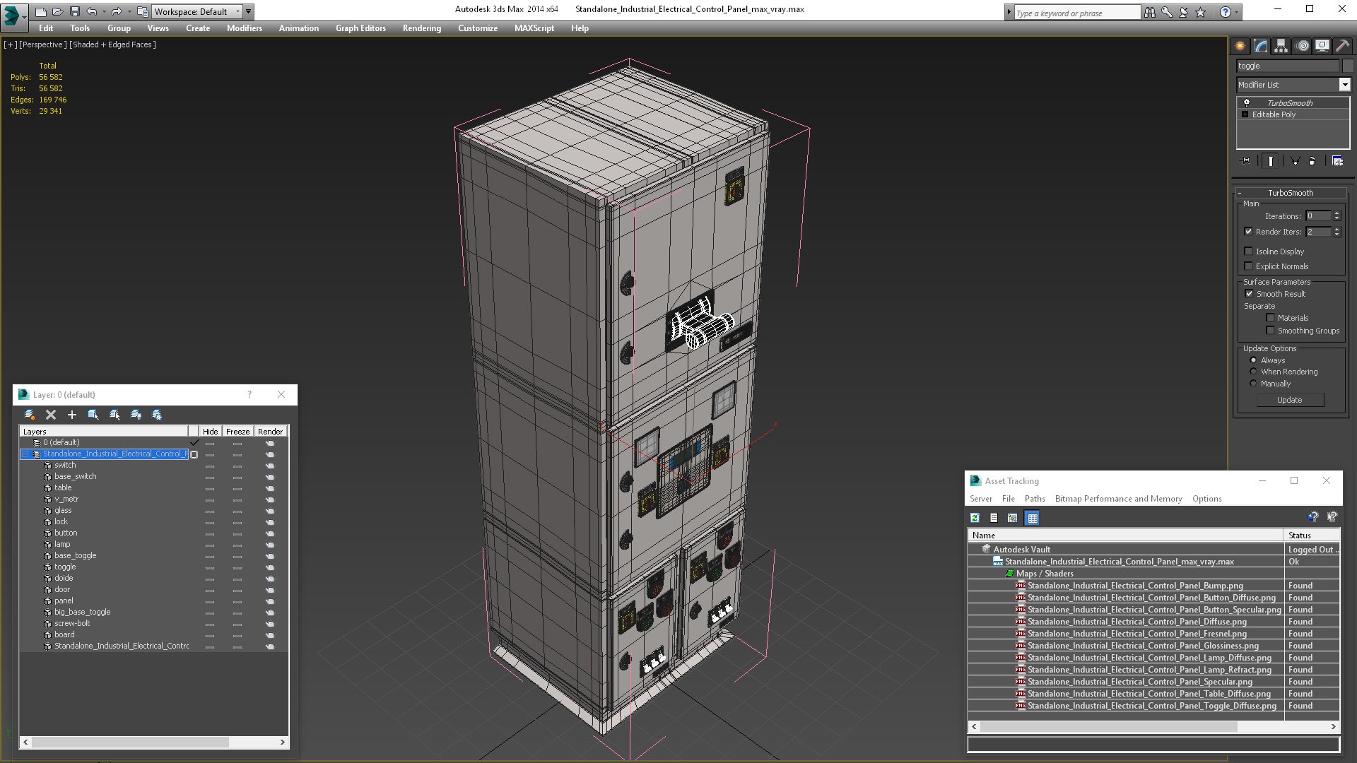 3D Standalone Industrial Electrical Control Panel Model - TurboSquid ...