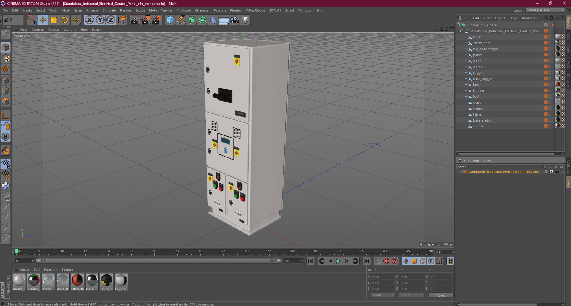 3D Standalone Industrial Electrical Control Panel Model - TurboSquid ...