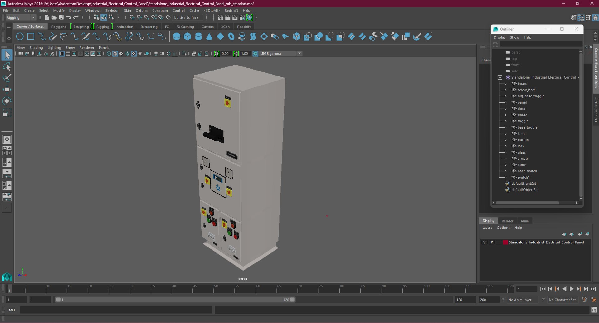 3D Standalone Industrial Electrical Control Panel Model - TurboSquid ...