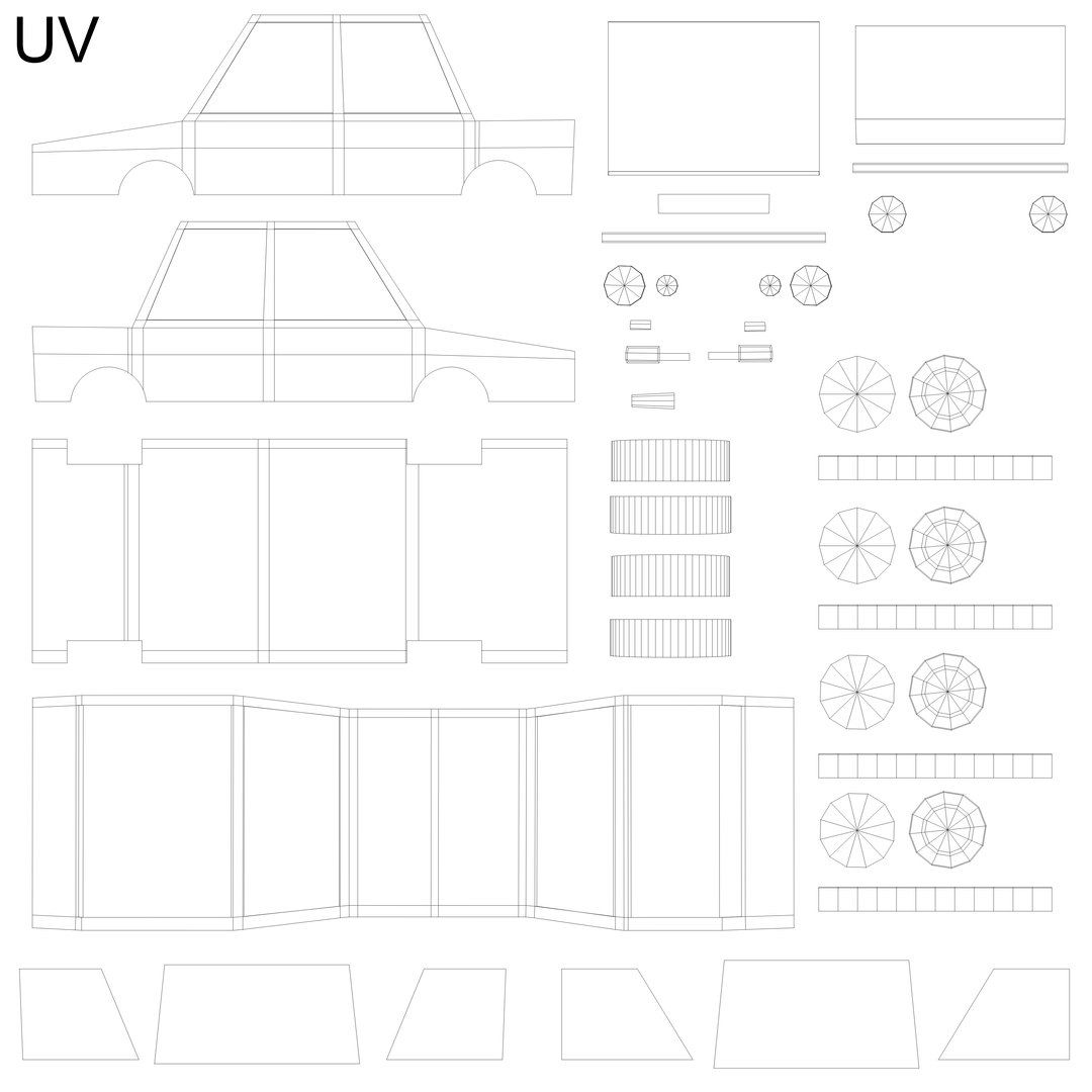 Simple Car 3D Model - TurboSquid 1382995