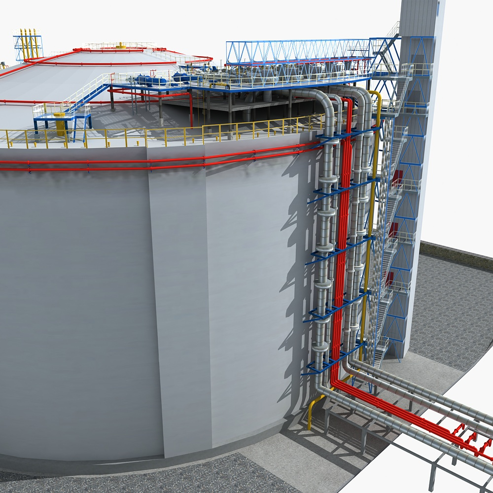 Lng storage tank 3D model - TurboSquid 1431093