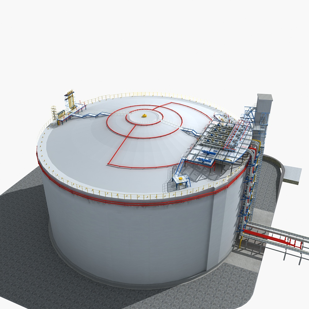 Lng storage tank 3D model - TurboSquid 1431093