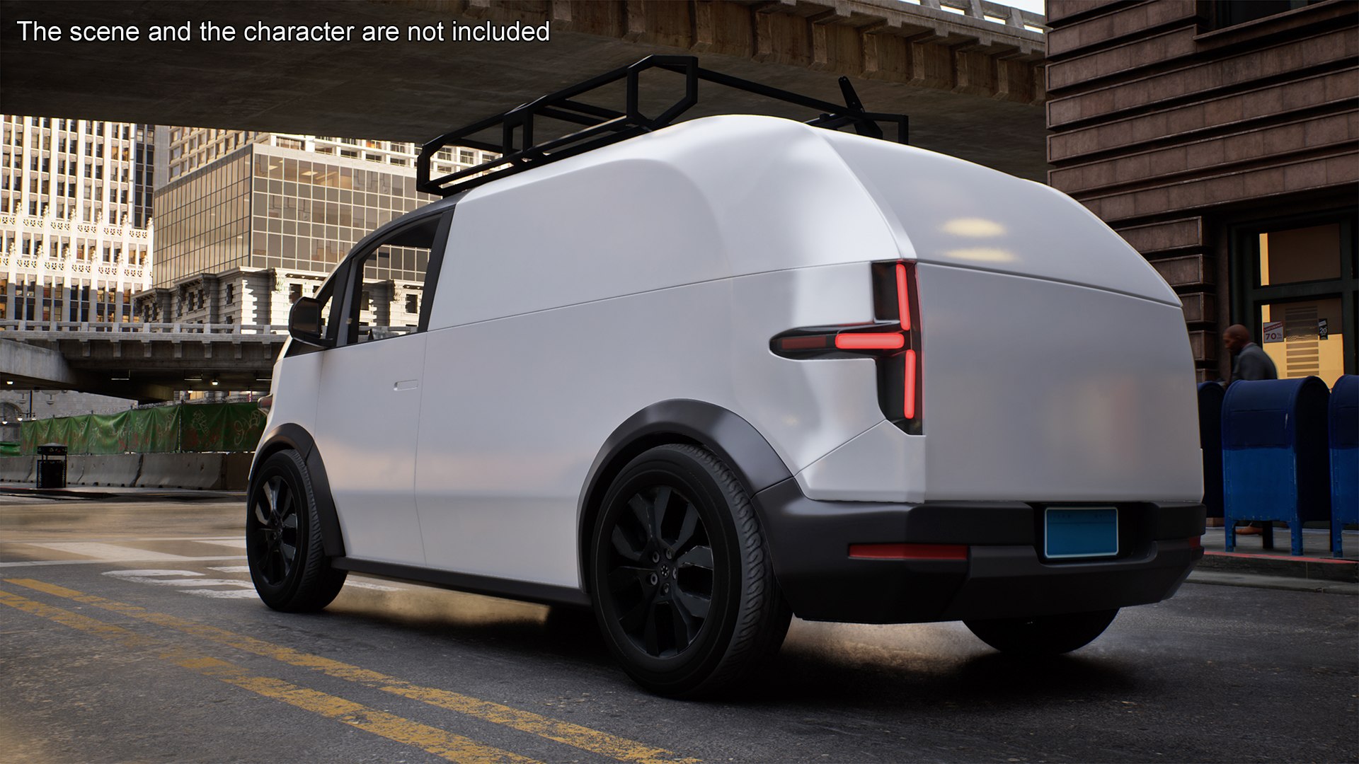 Electric Minivan White 3D - TurboSquid 2136132