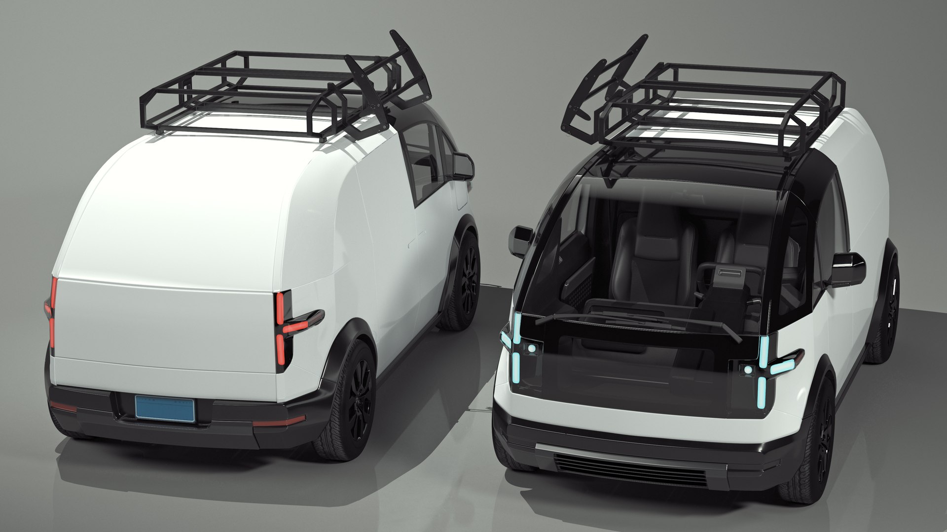 Electric Minivan White 3D - TurboSquid 2136132
