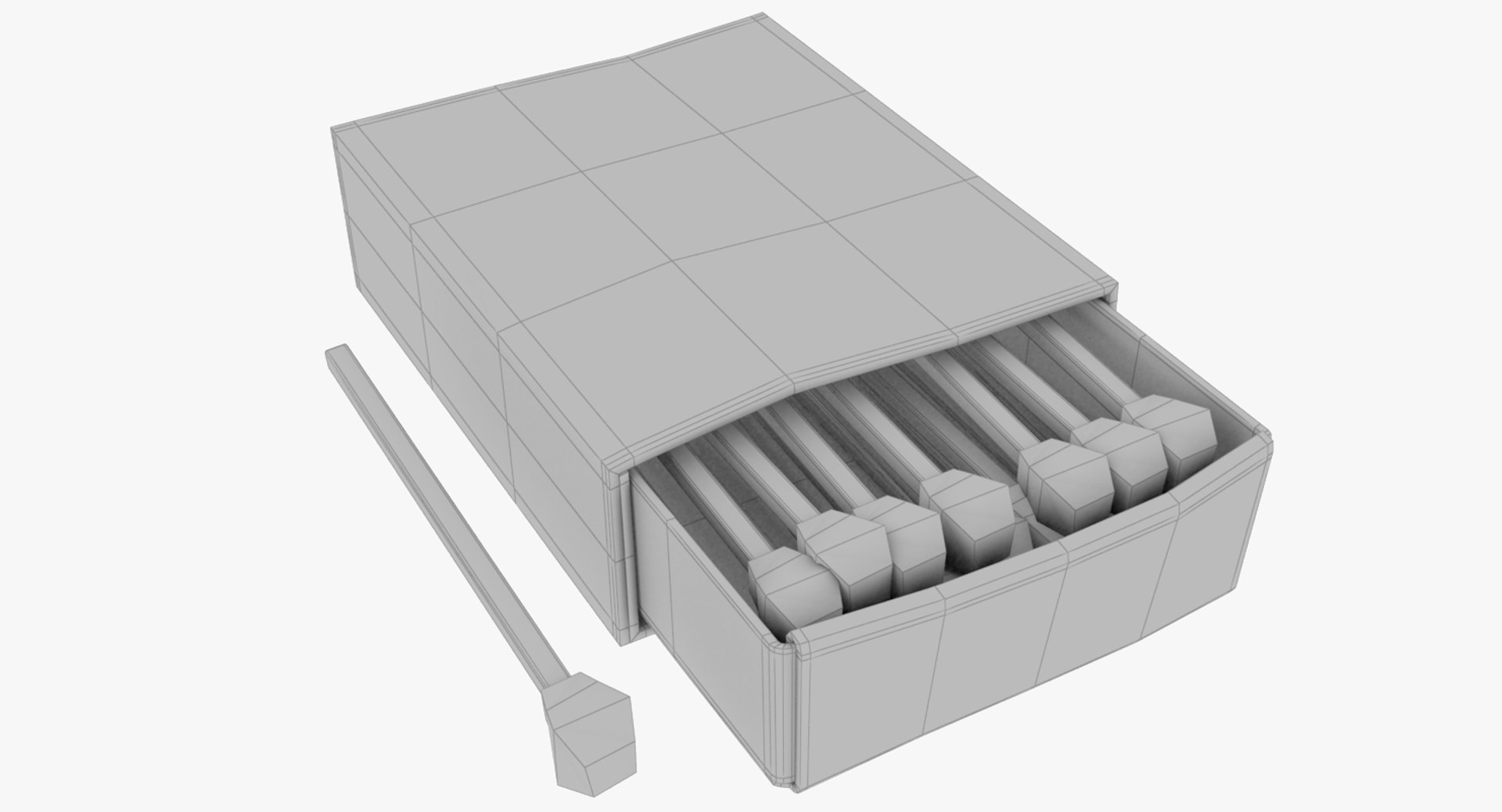 3D Matchbox Box Match - TurboSquid 1373976