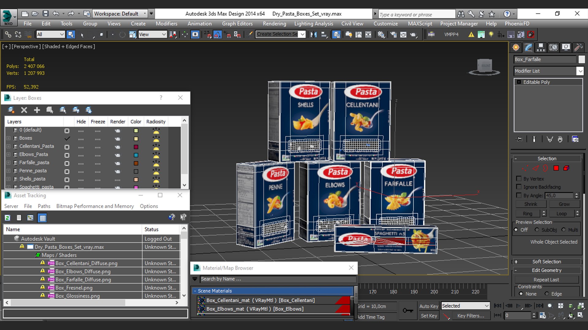 3D Dry Pasta Boxes Set - TurboSquid 1513425