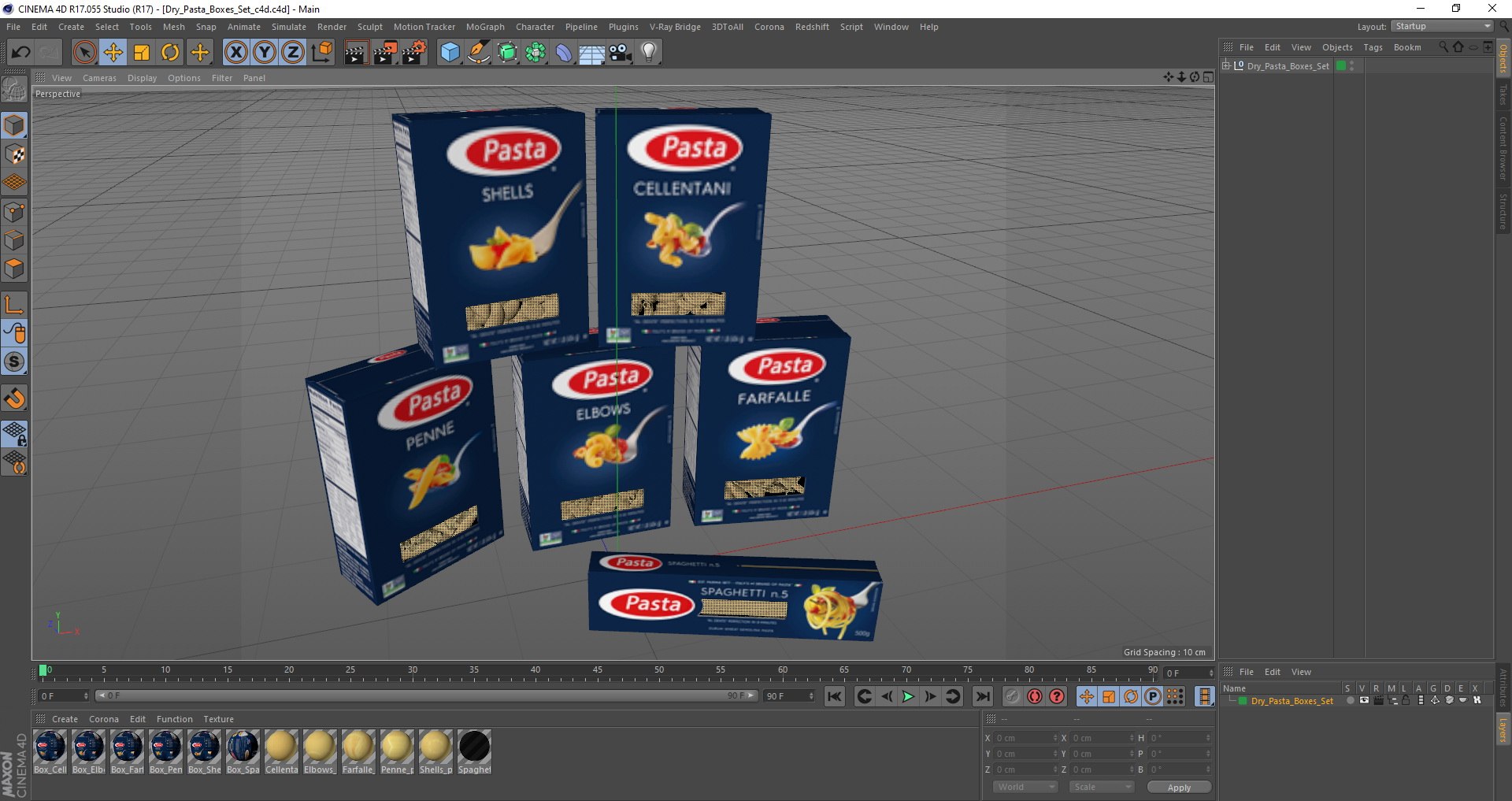 3D dry pasta boxes set - TurboSquid 1513425