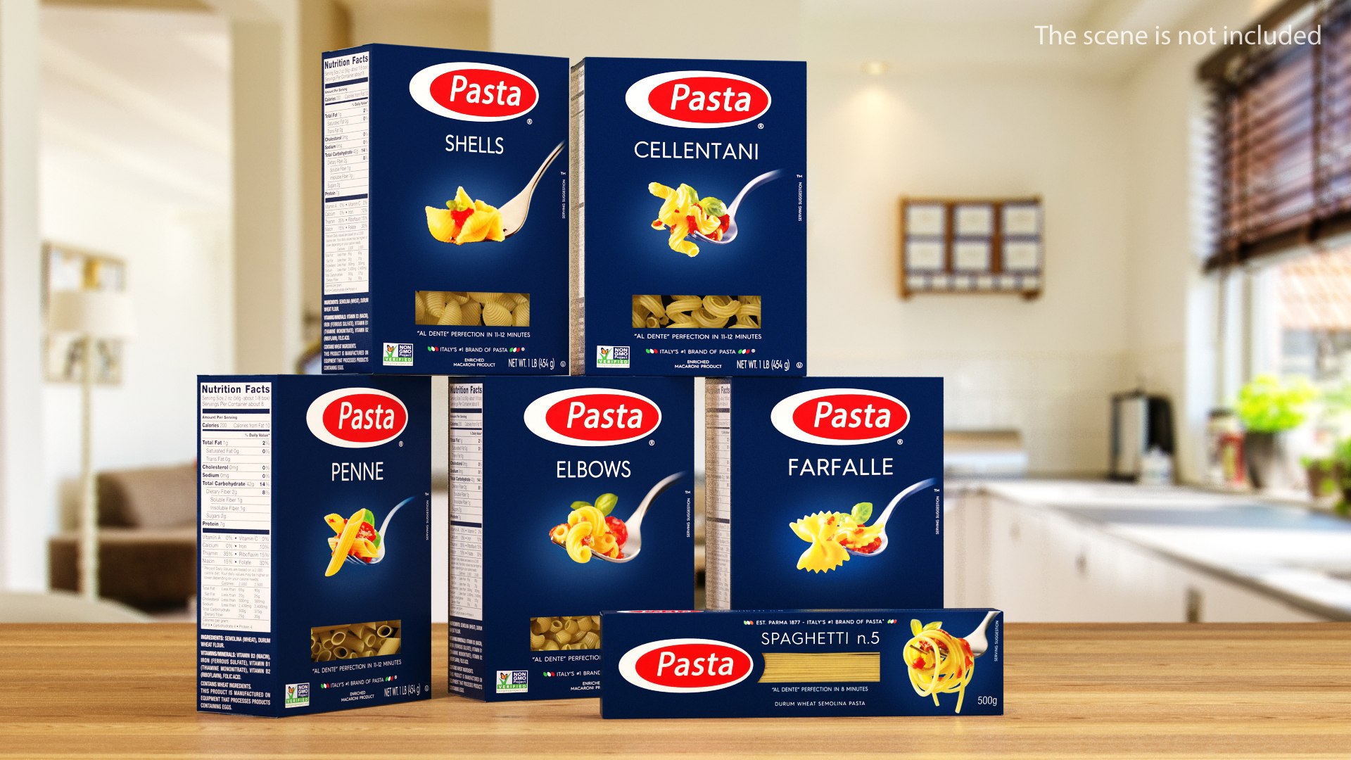3D dry pasta boxes set - TurboSquid 1513425