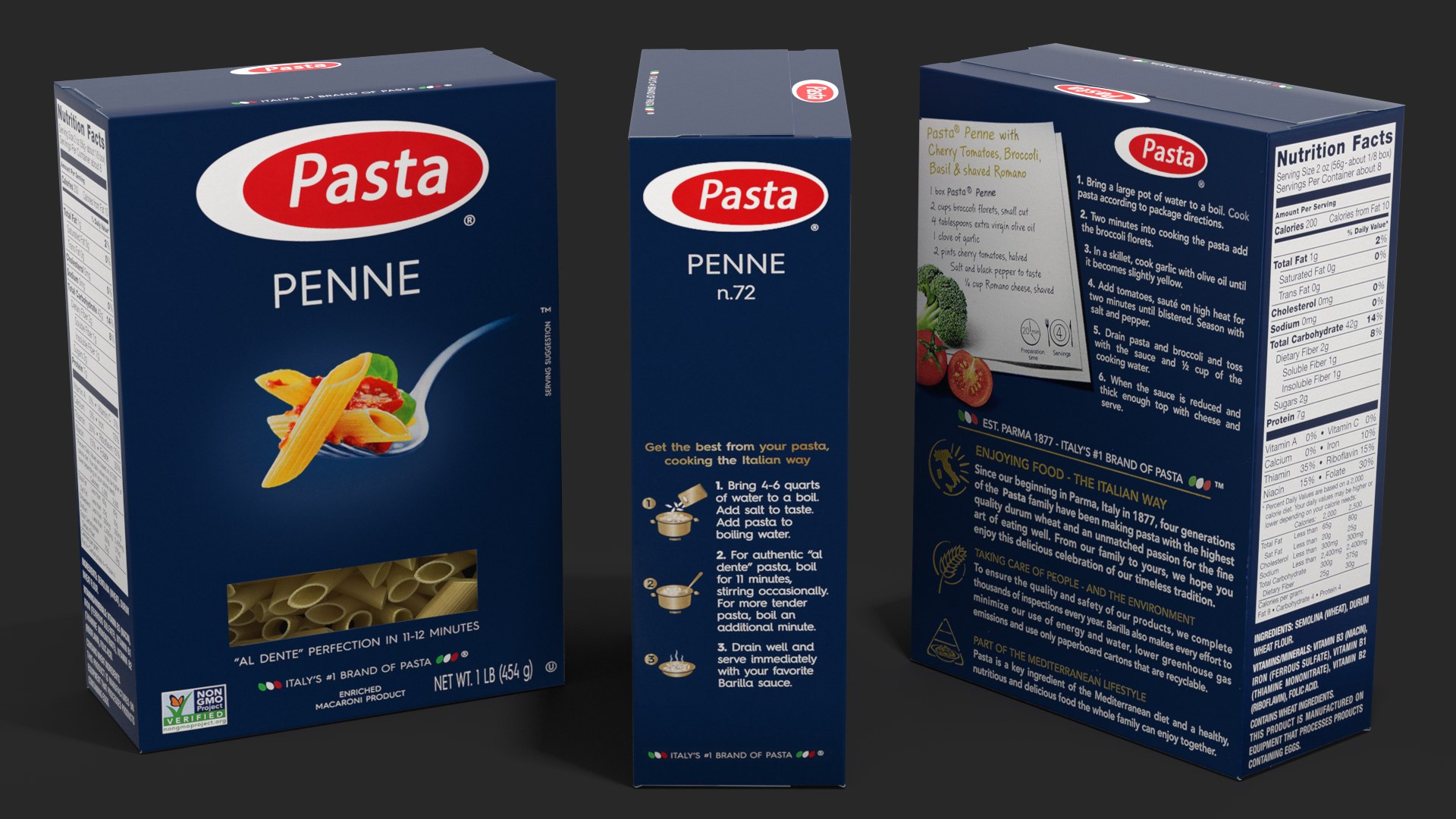 3D dry pasta boxes set - TurboSquid 1513425