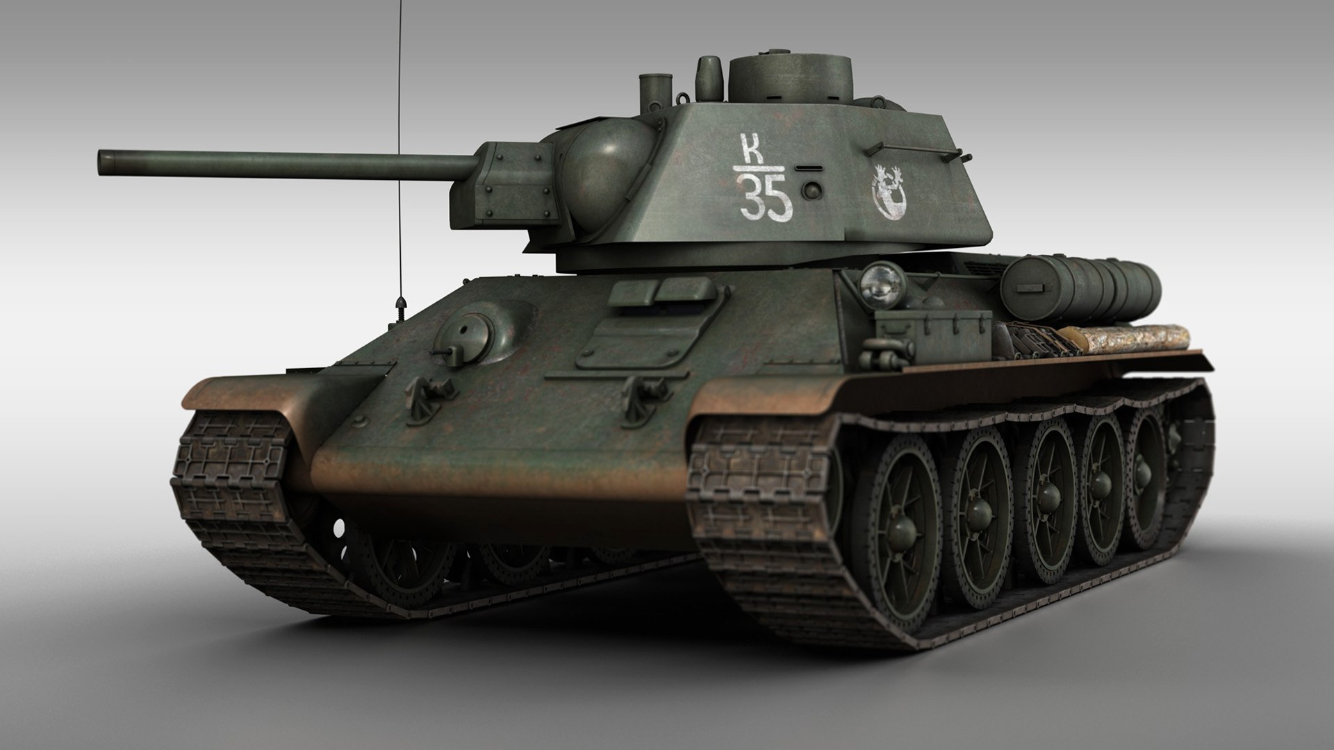 3D T-34-76 - Model 1943 - Soviet Medium Tank - K35 - TurboSquid 1720995