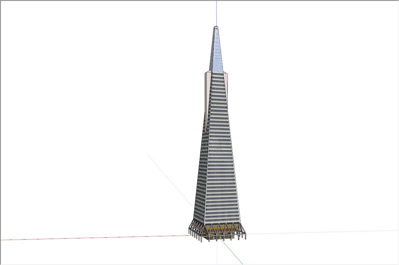 3d Transamerica Pyramid Skyscraper Building