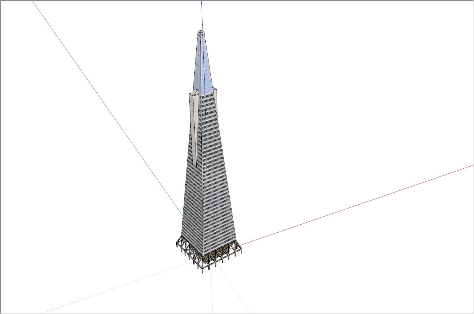 3d Transamerica Pyramid Skyscraper Building