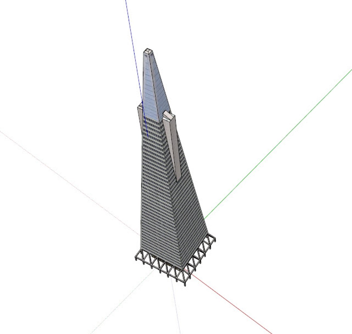 3d Transamerica Pyramid Skyscraper Building