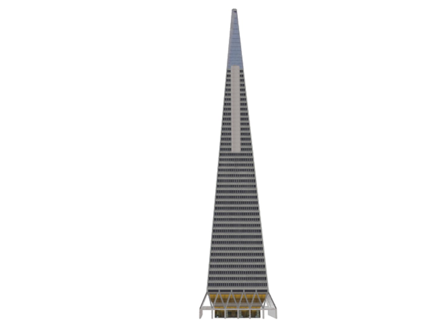 3d Transamerica Pyramid Skyscraper Building