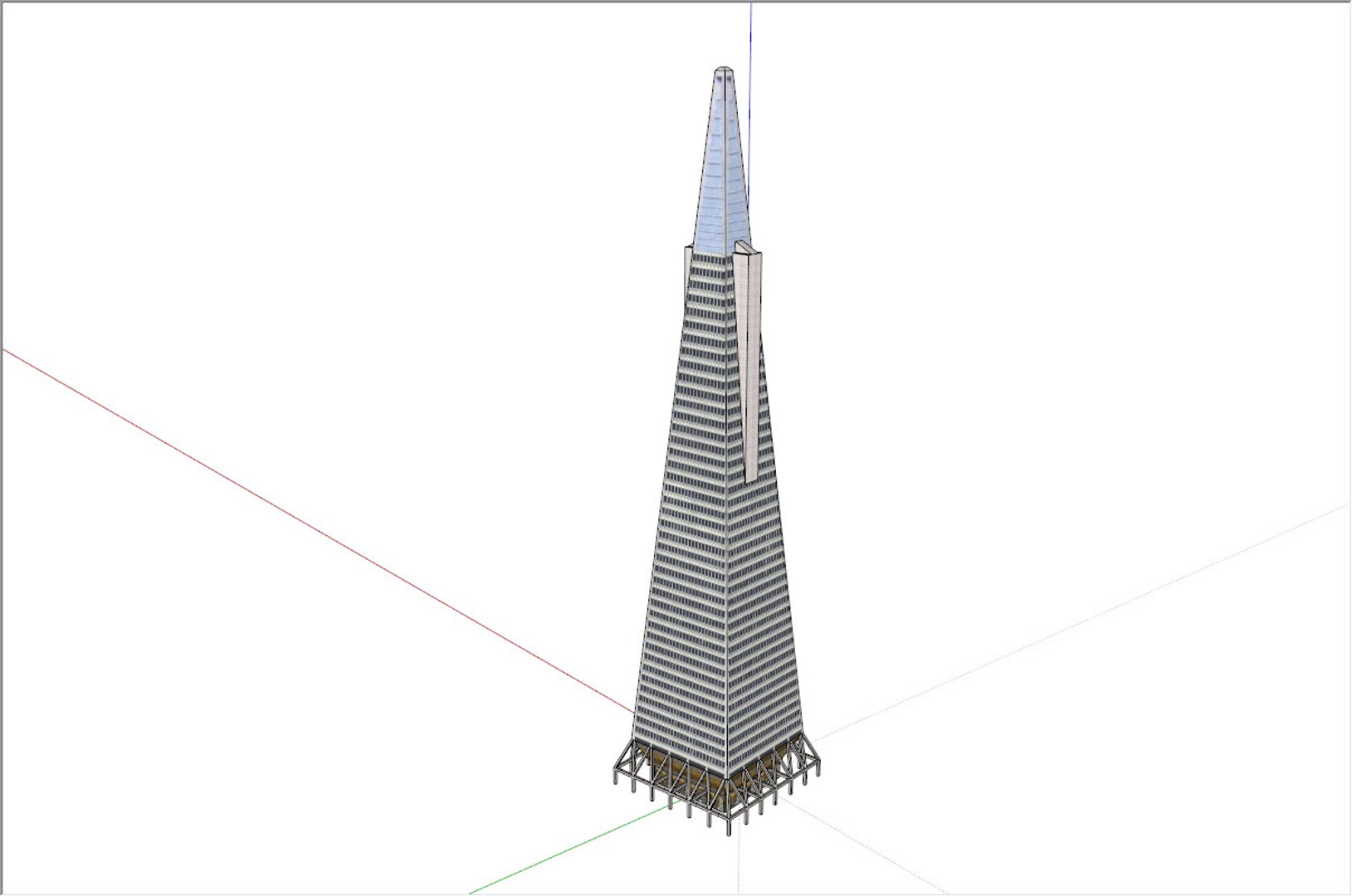 3d Transamerica Pyramid Skyscraper Building