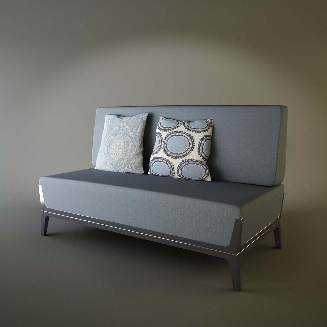 3d Modern Booth Restaurants Model