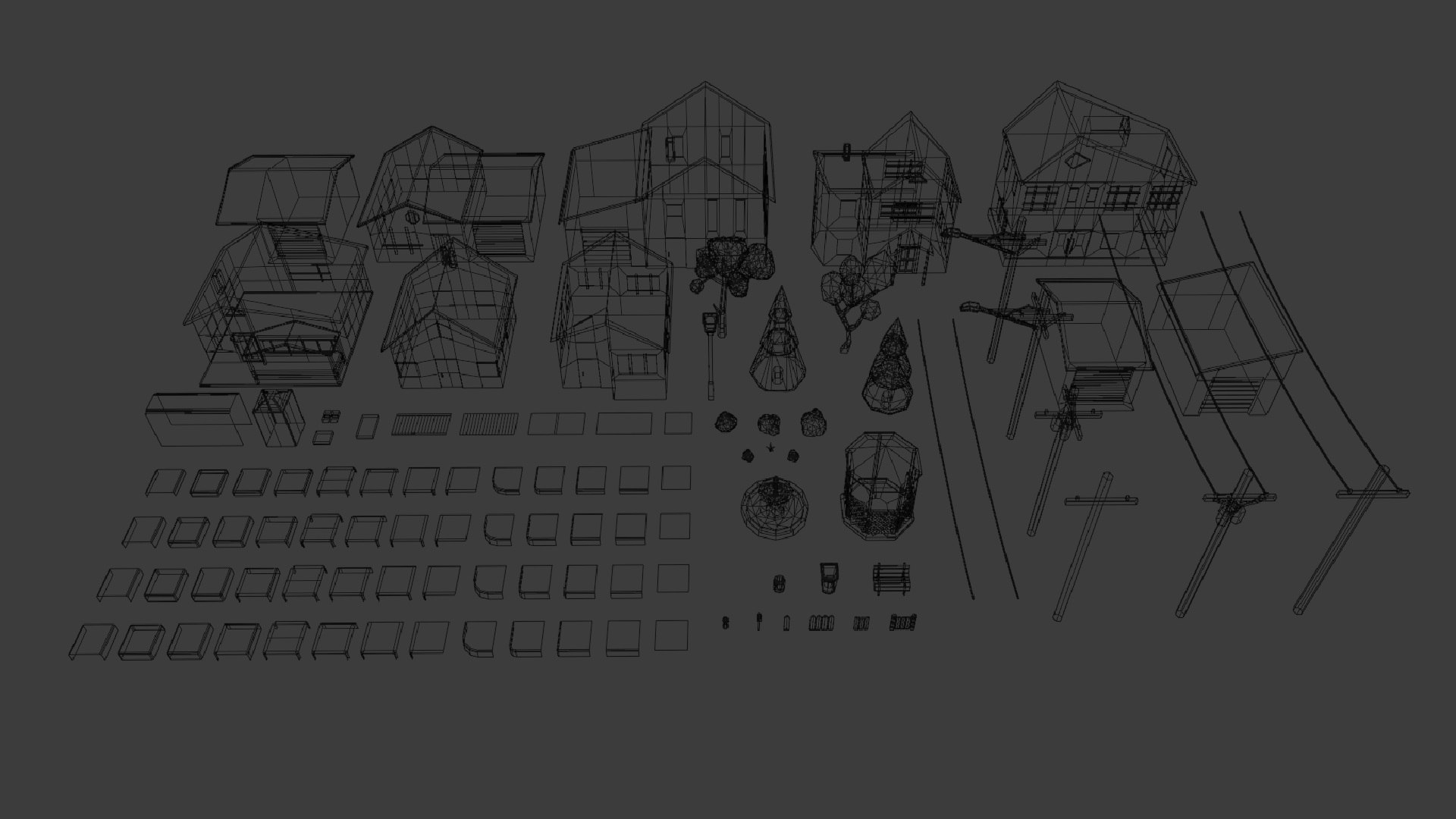 Low Poly Cartoon Pack Of FlatTown 3D Model - TurboSquid 1791771