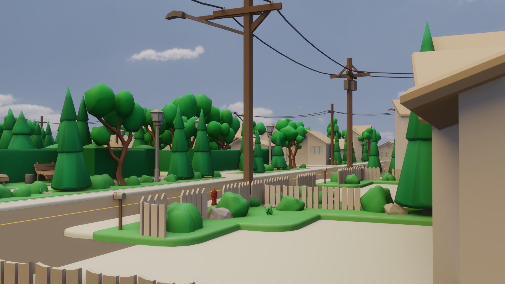 Low Poly Cartoon Pack Of FlatTown 3D Model - TurboSquid 1791771