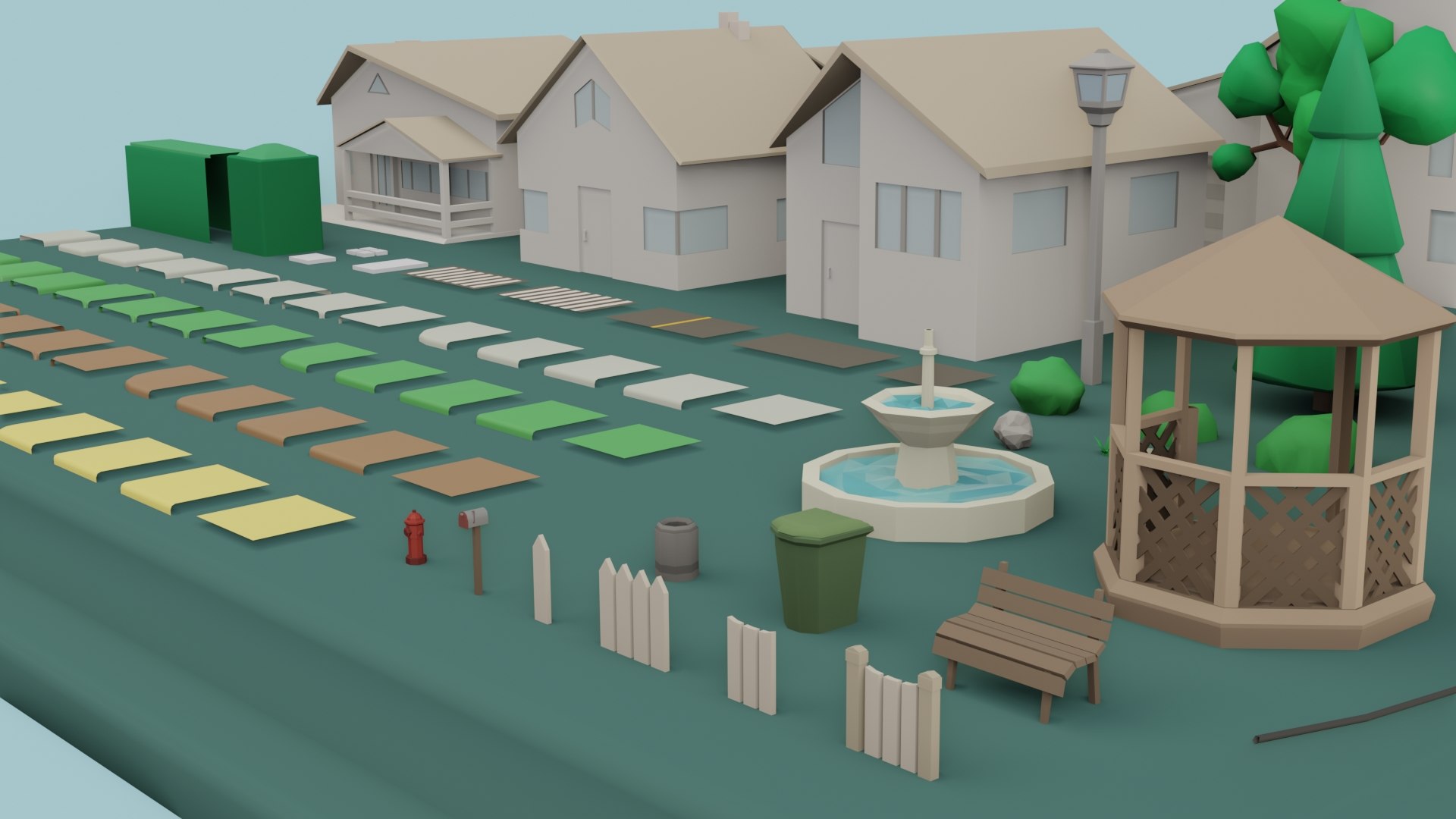 Low Poly Cartoon Pack Of FlatTown 3D Model - TurboSquid 1791771