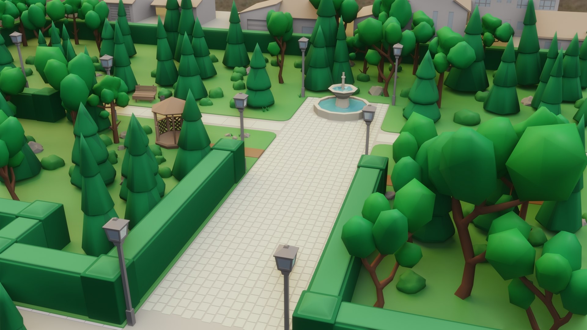 Low Poly Cartoon Pack Of FlatTown 3D Model - TurboSquid 1791771