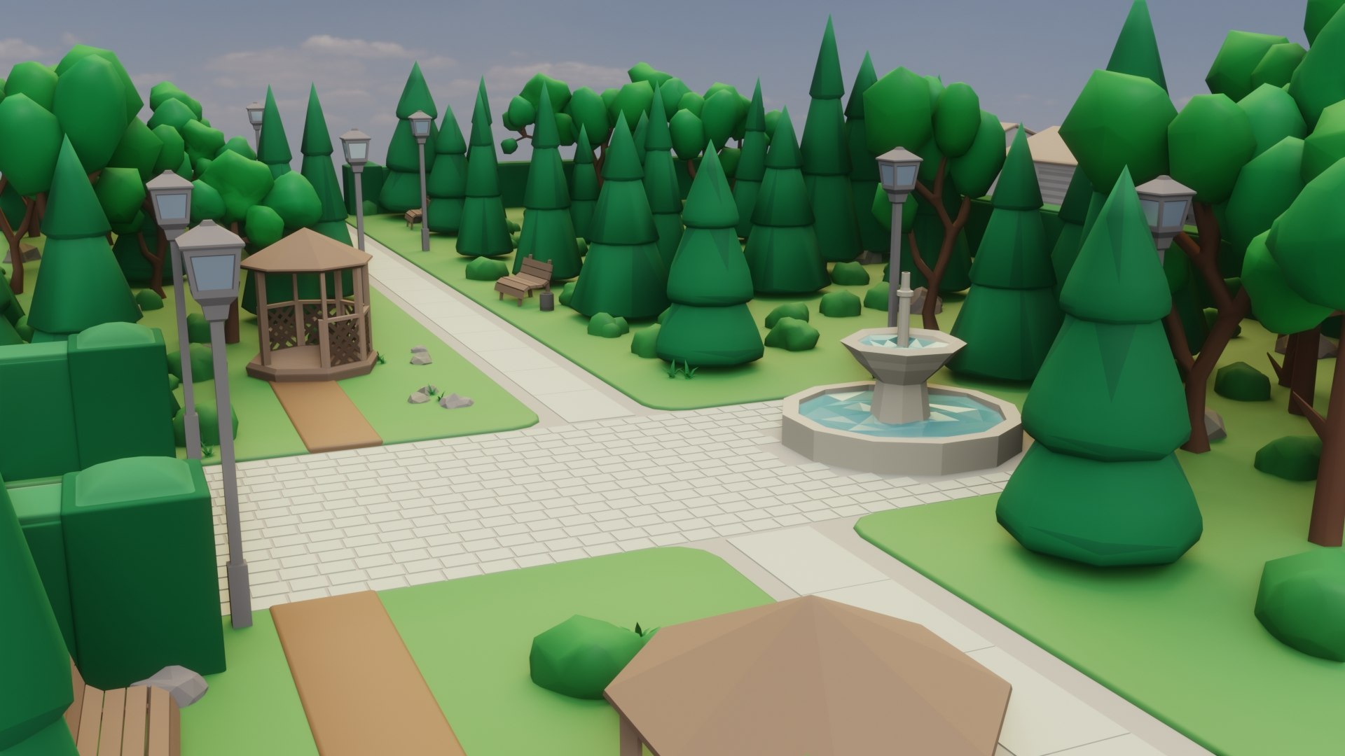 Low Poly Cartoon Pack Of FlatTown 3D Model - TurboSquid 1791771