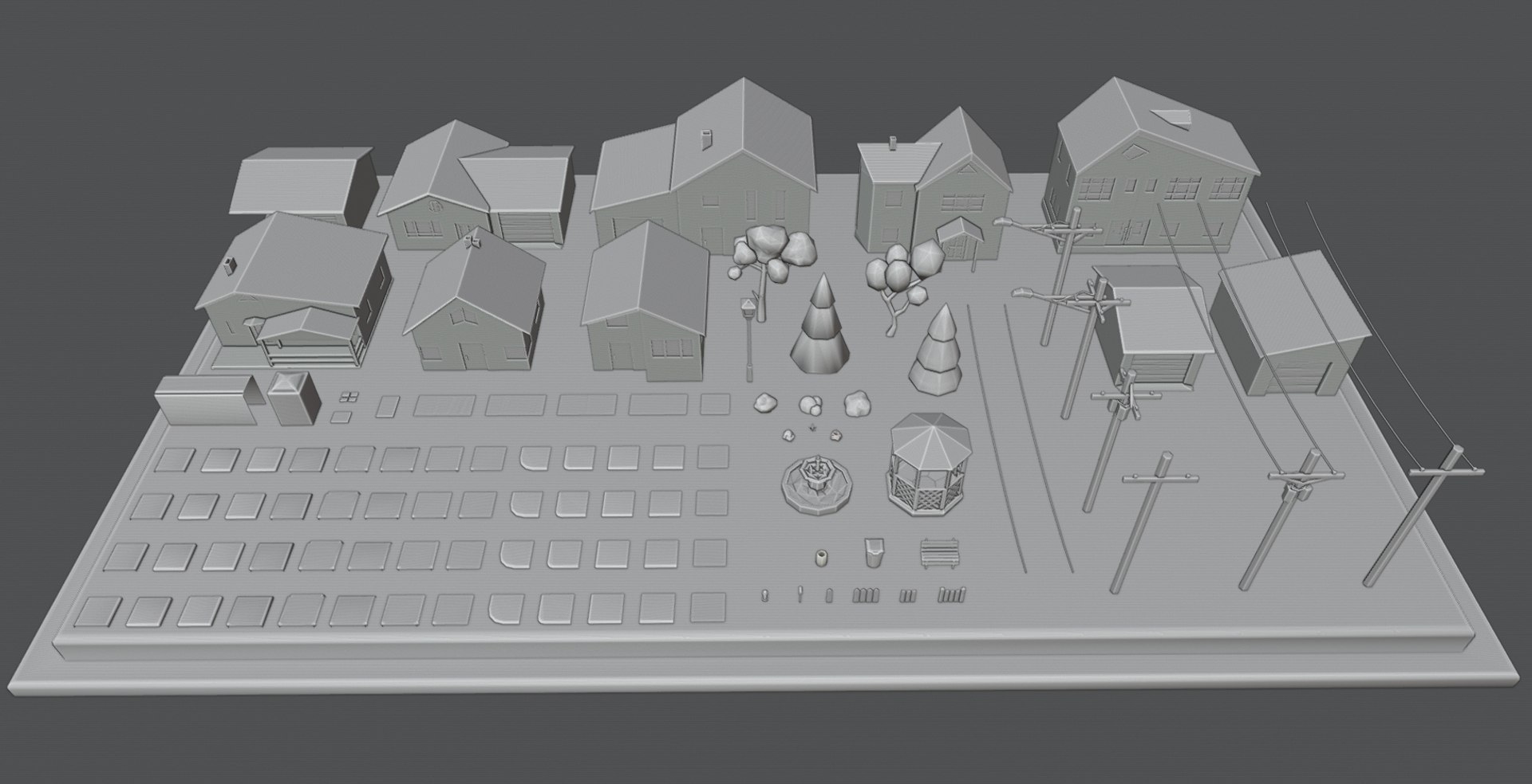 Low Poly Cartoon Pack Of FlatTown 3D Model - TurboSquid 1791771